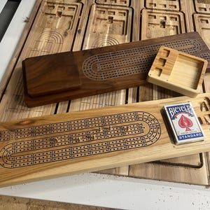 Cribbage Board Beautiful Modern CNC Template. Card Peg Magnetic Storage ...