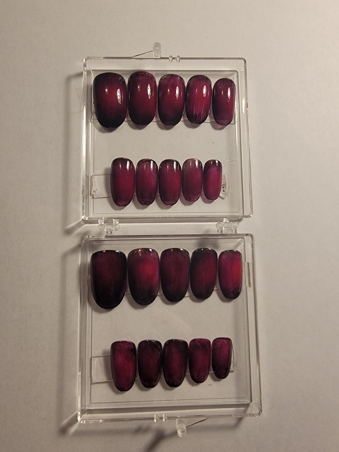 Bloody Decay red to Black Gradient Nails - Etsy