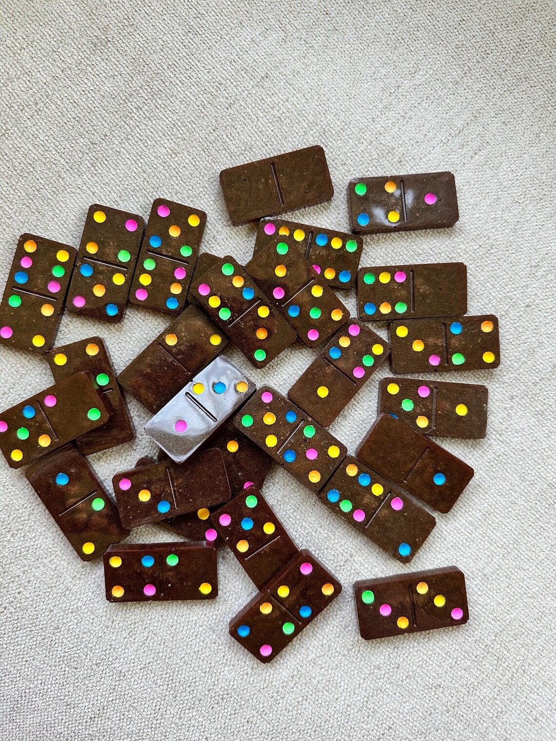 Cosmic Brownie Inspired Dominoes Set of 28 Games Custom Dominoes - Etsy