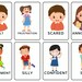 Kids Emotions Flashcards. 32 Printable Emotion Cards for Toddlers and ...