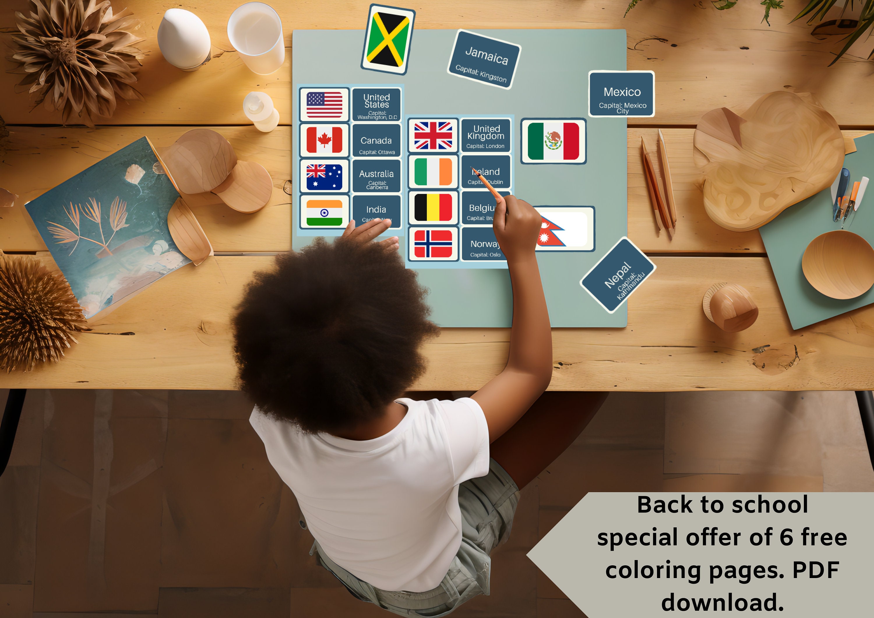 World Country Flags Flash Cards Instant Download - Etsy