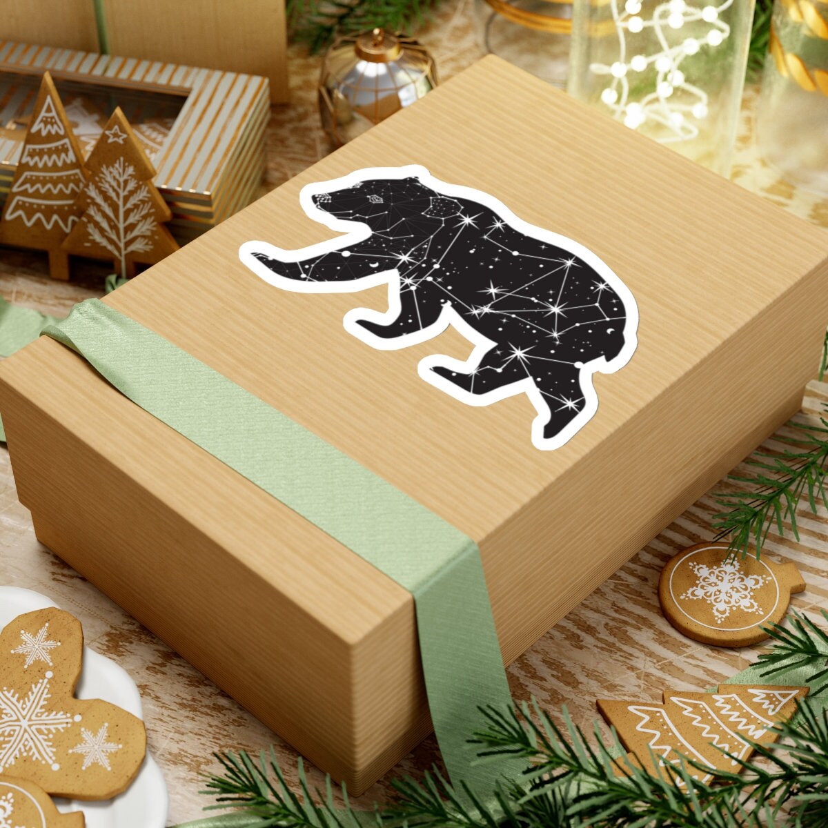 Celestial Bear Vinyl Decal Sticker With Bear Constellation Design Vinyl ...