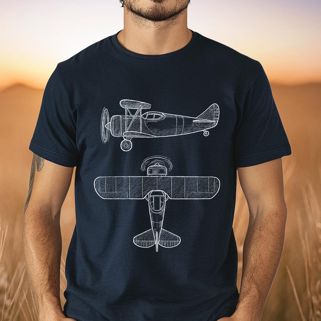 Retro Airplane Tee | Aviation T-shirt for Pilot Gift | Airplane T-shirt ...
