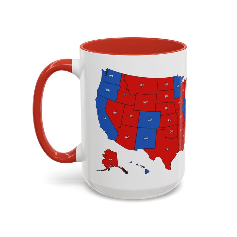 USA Electoral Map 2024 Election American President Red Wave MAGA Coffee ...