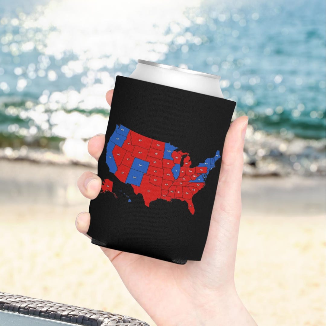 Electoral Map 2024 Election Stocking Stuffer Can Cooler Koozie MAGA ...