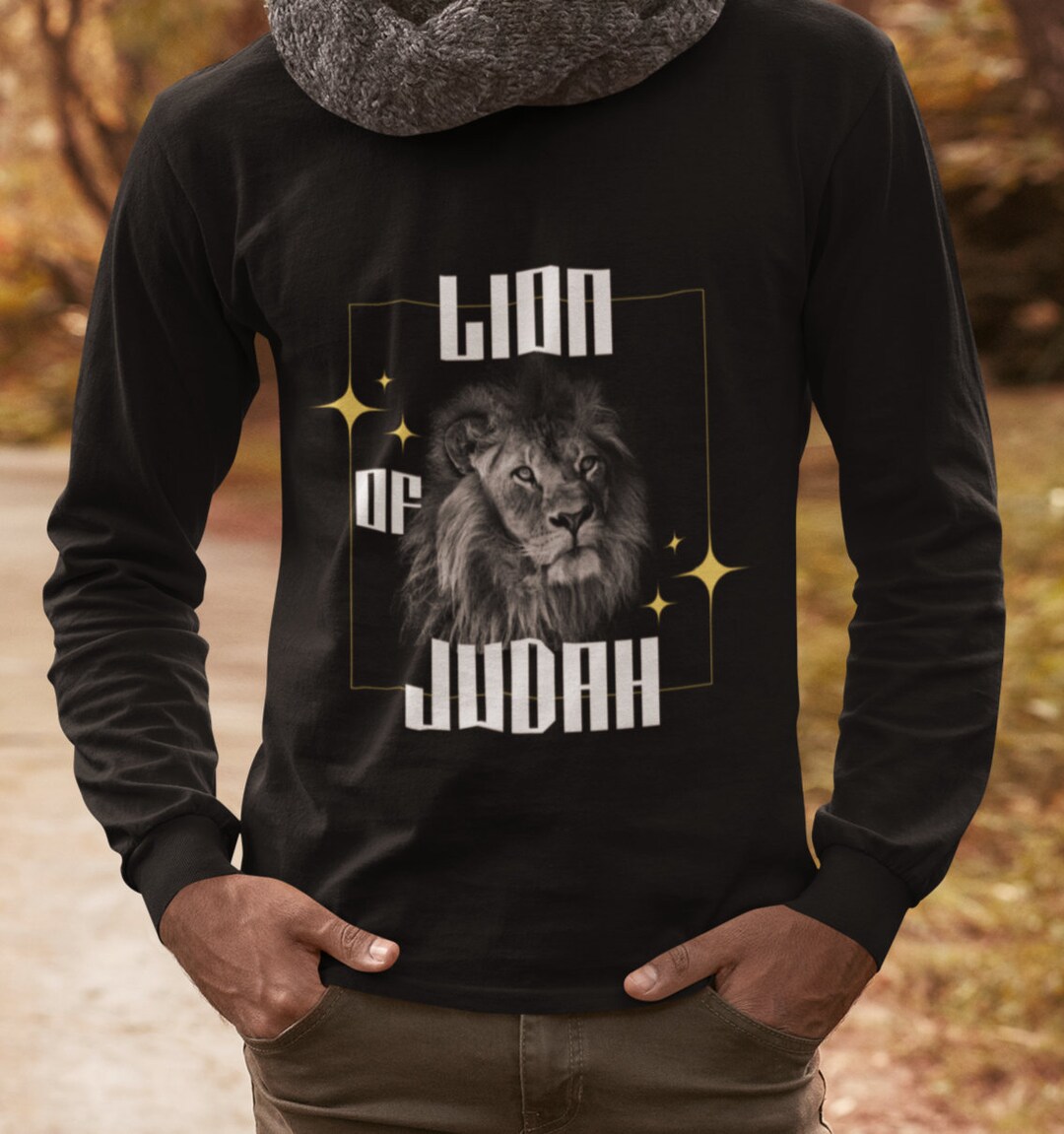 Lion of Judah Long Sleeve T-shirt, Christian Faith - Etsy