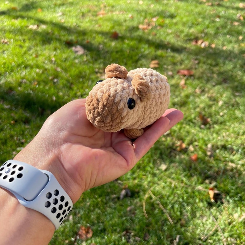Crochet Capybara Plushie,mini Capybara Crochet Plushies,crochet Mini ...