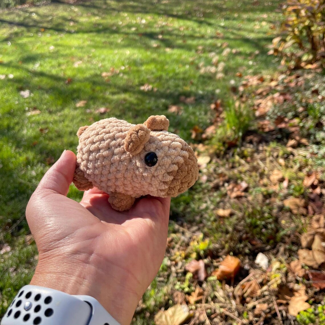 Crochet Capybara Plushie,mini Capybara Crochet Plushies,crochet Mini ...
