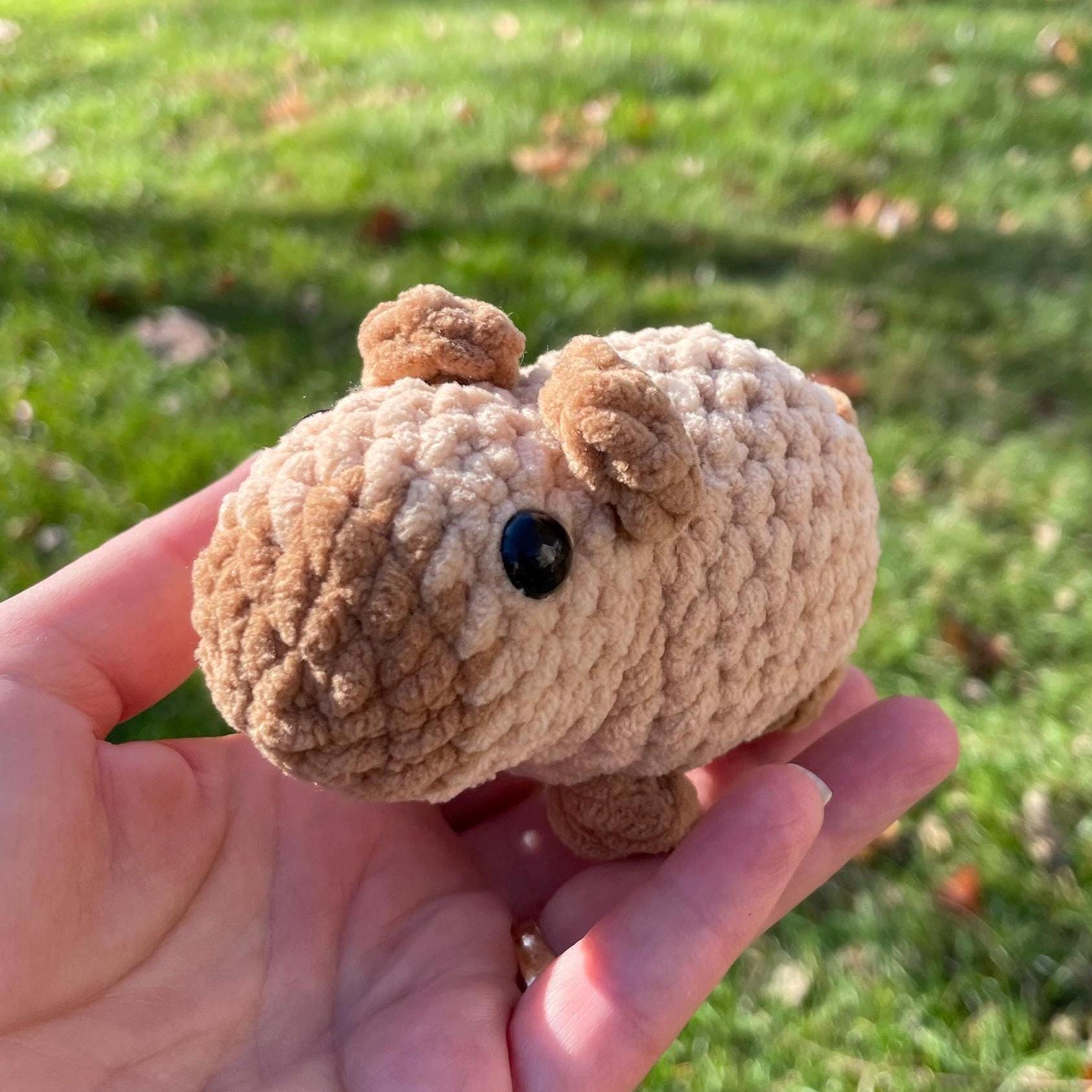 Crochet Capybara Plushie,mini Capybara Crochet Plushies,crochet Mini ...
