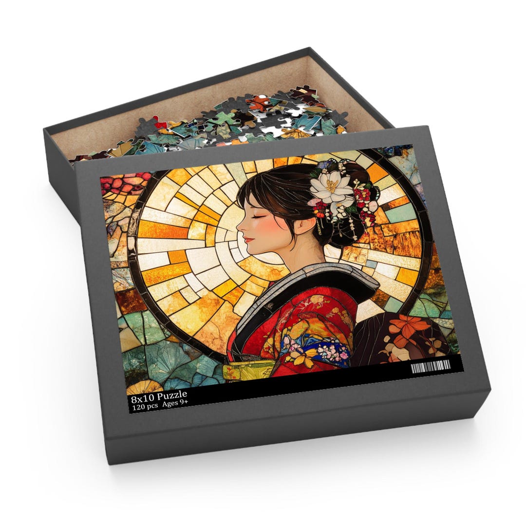 Japanese Geisha Puzzle, Mindful Activity, Gift for Puzzle Lovers, Home ...