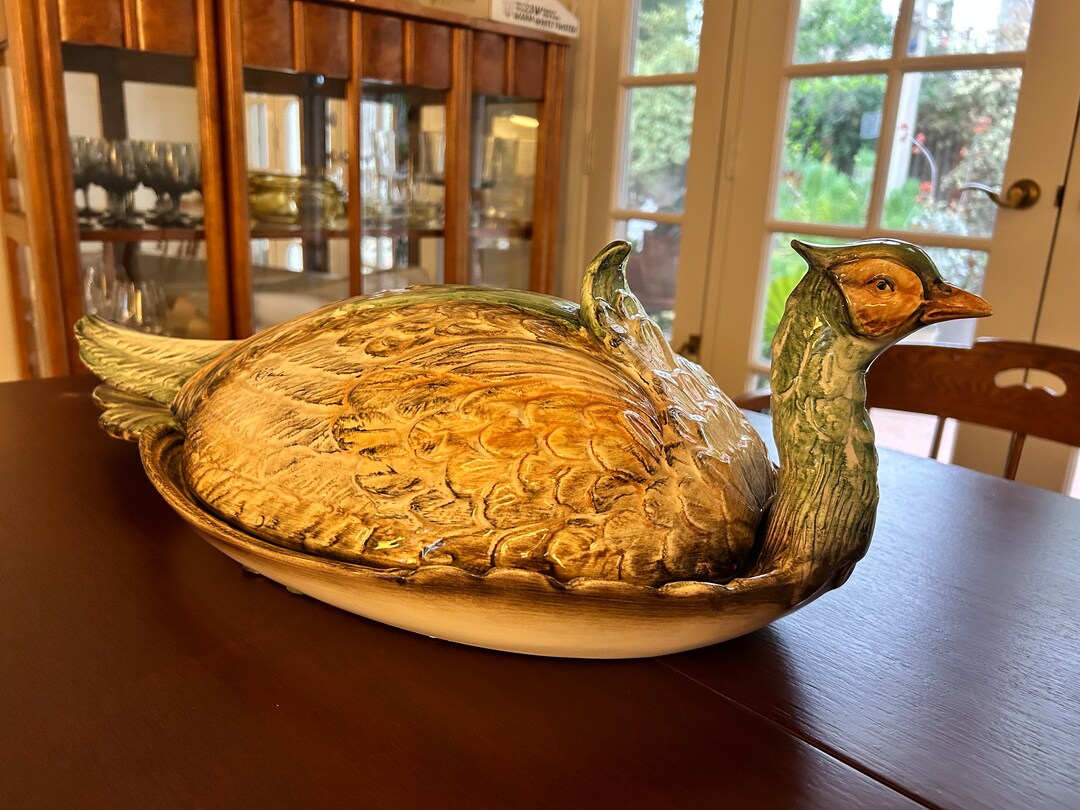 R Blanche Pheasant Platter With Lid Made in Italy - Etsy