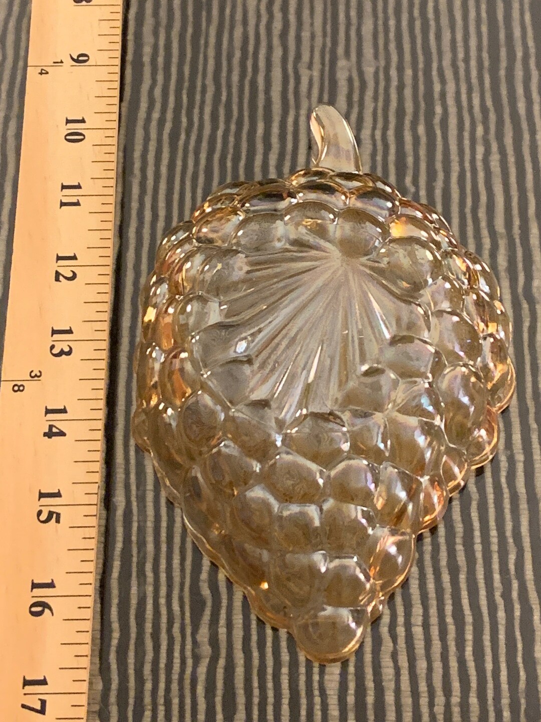 Depression Carnival Glass - Grape Plate - Etsy