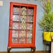 Renewed Red Display Case With Peacocks - Etsy