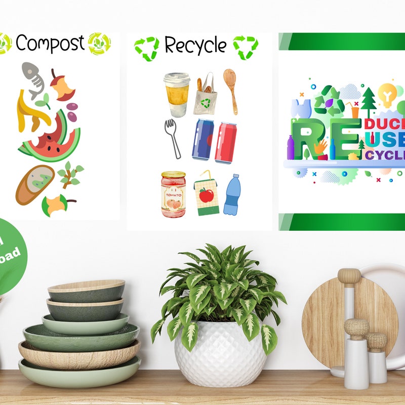 Recycling Poster - Etsy UK