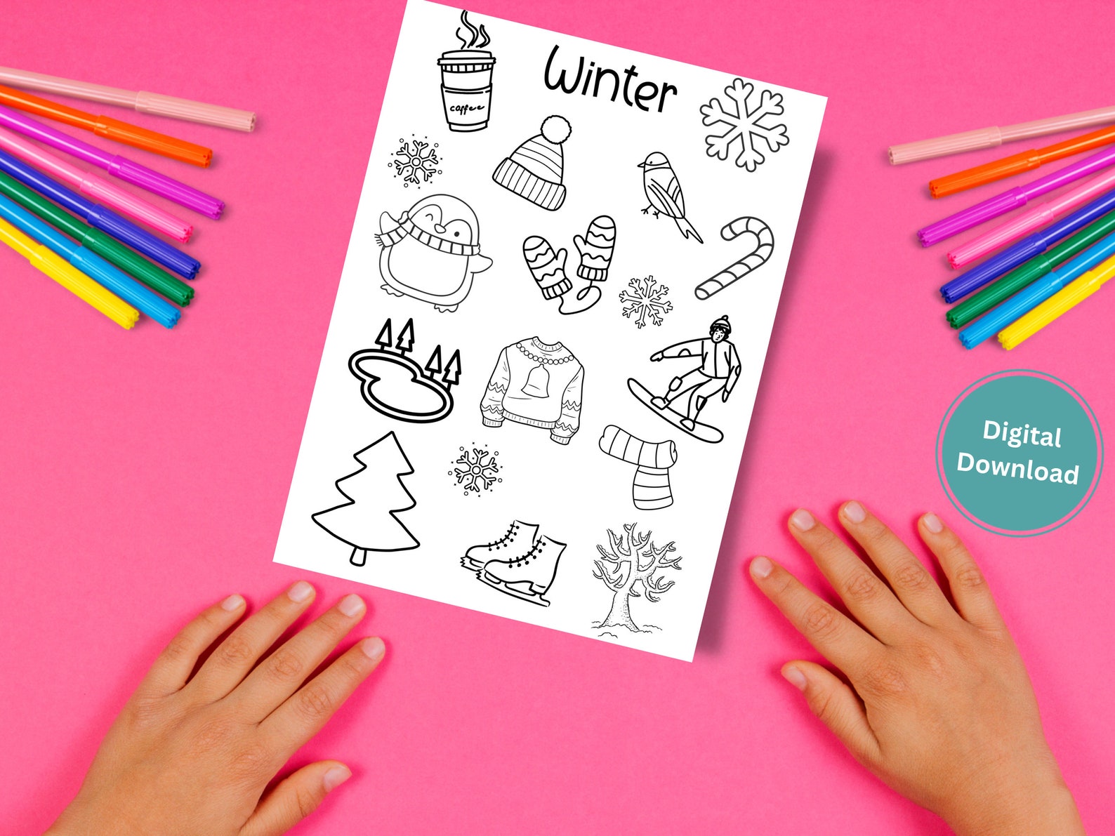 The Four Seasons Printable Coloring Pages, Spring, Summer, Autumn ...