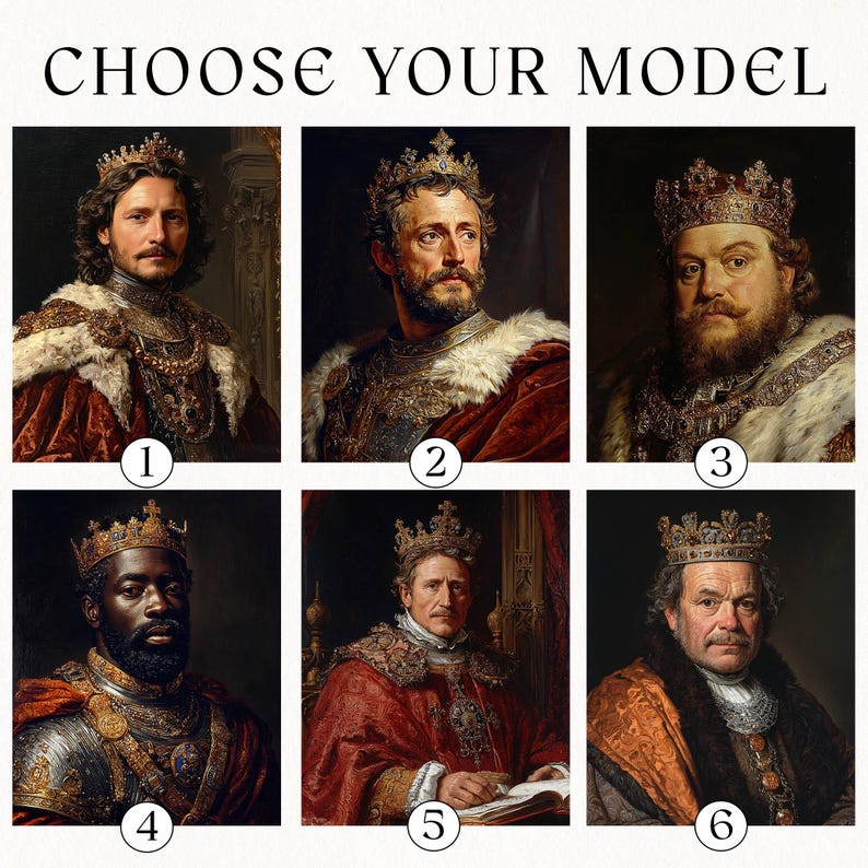 Custom King Portrait Painting From Photo, Renaissance Portrait ...