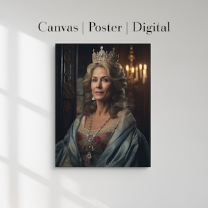 Custom Queen Portrait From Photo, Custom Royal Portrait, Custom ...