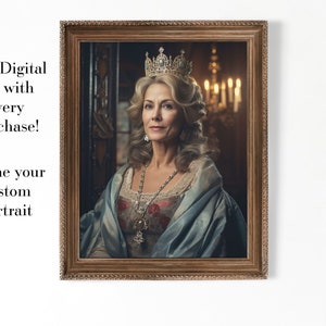 Custom Queen Portrait From Photo, Custom Royal Portrait, Custom ...