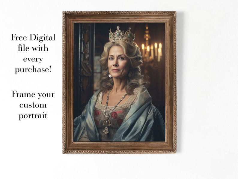 Custom Queen Portrait From Photo, Custom Royal Portrait, Custom ...