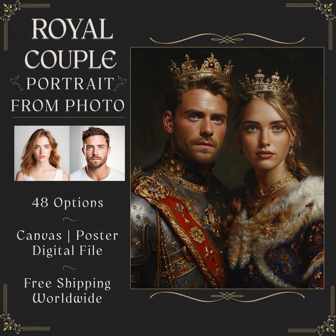 Custom Royal Portrait Oil Painting From Photo, Renaissance Portrait ...