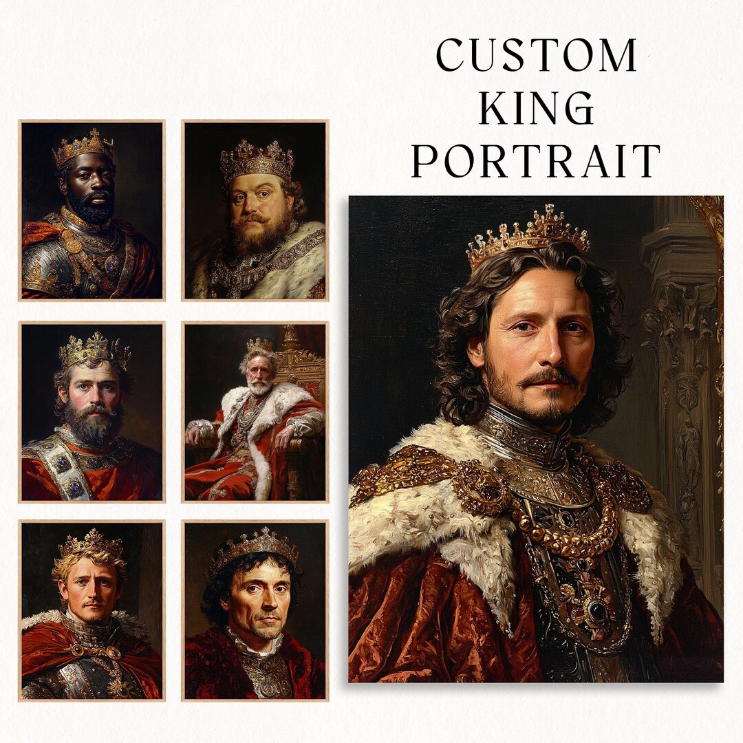 Custom King Portrait Painting From Photo, Renaissance Portrait ...