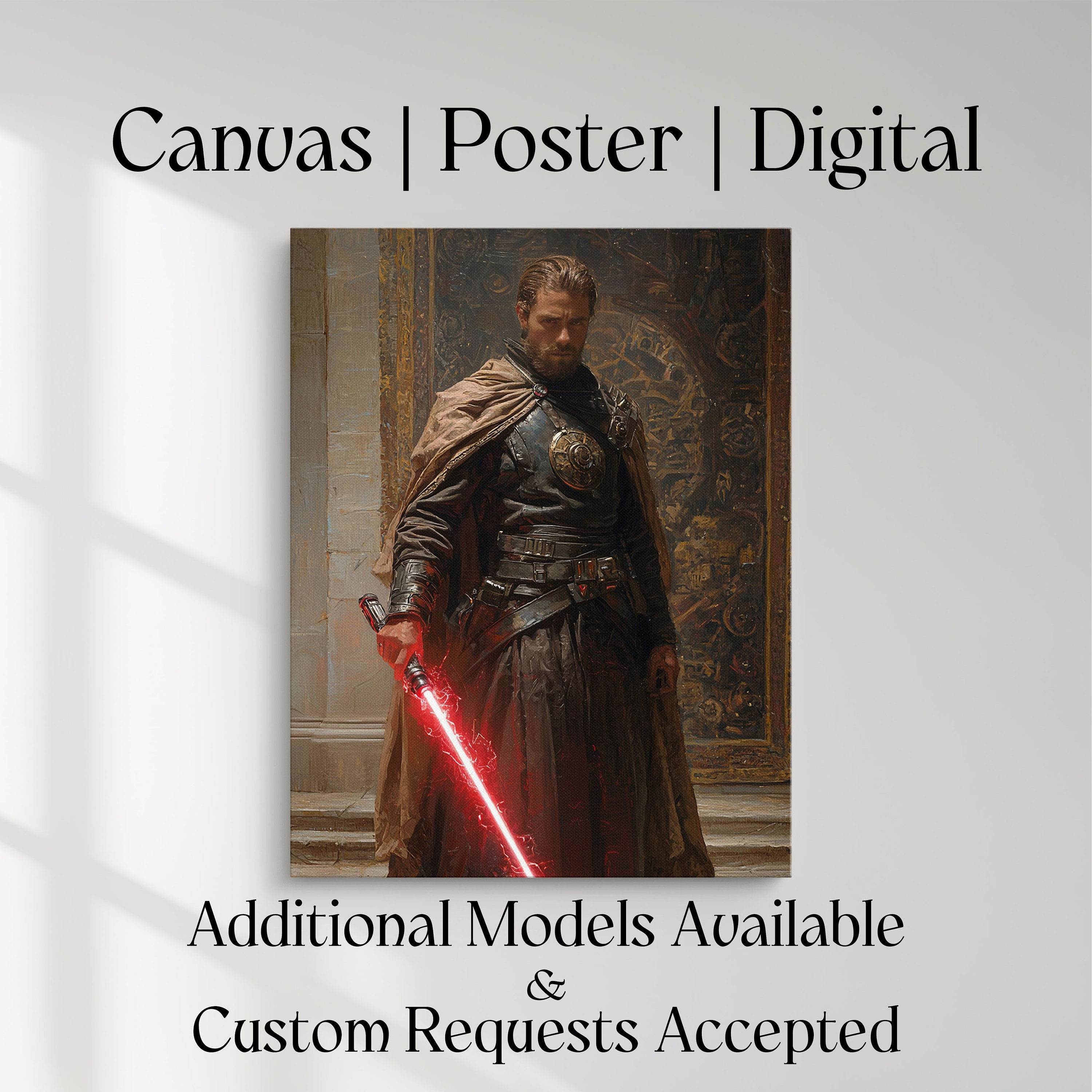 Custom Sith Lord Portrait From Photo, Dark Jedi Fantasy Portrait ...