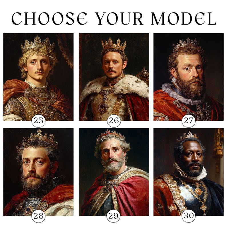 Custom King Portrait Painting From Photo, Renaissance Portrait ...