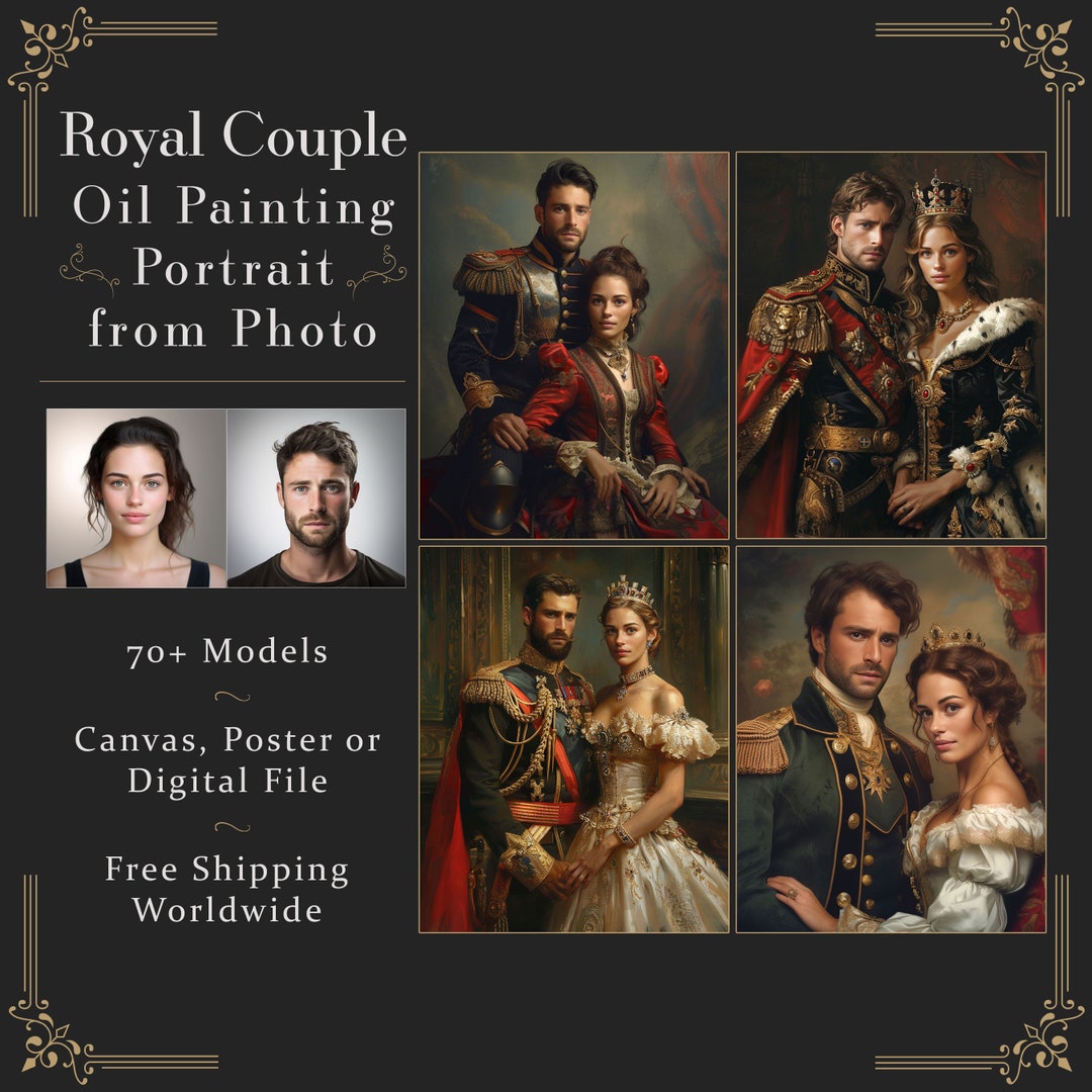 Custom Royal Portrait Oil Painting From Photo, Renaissance Portrait ...