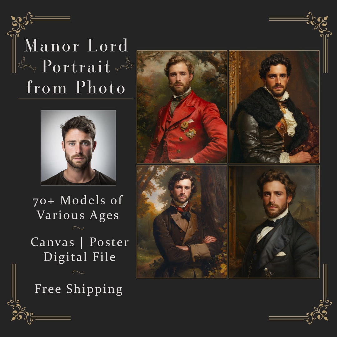 Custom Historical Portrait Painting Gift for Him, Custom Portrait ...