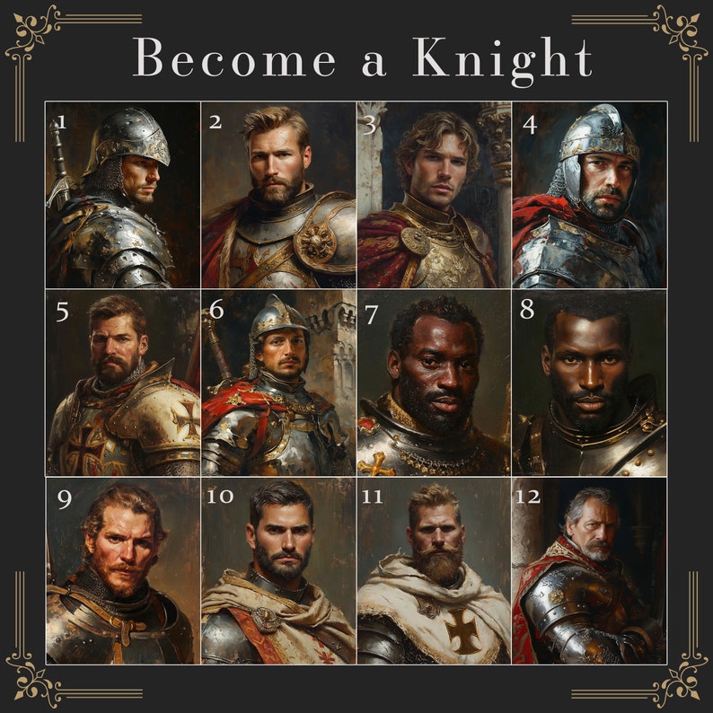 Medieval Fantasy Knight Portrait Oil Painting From Photo, Custom ...