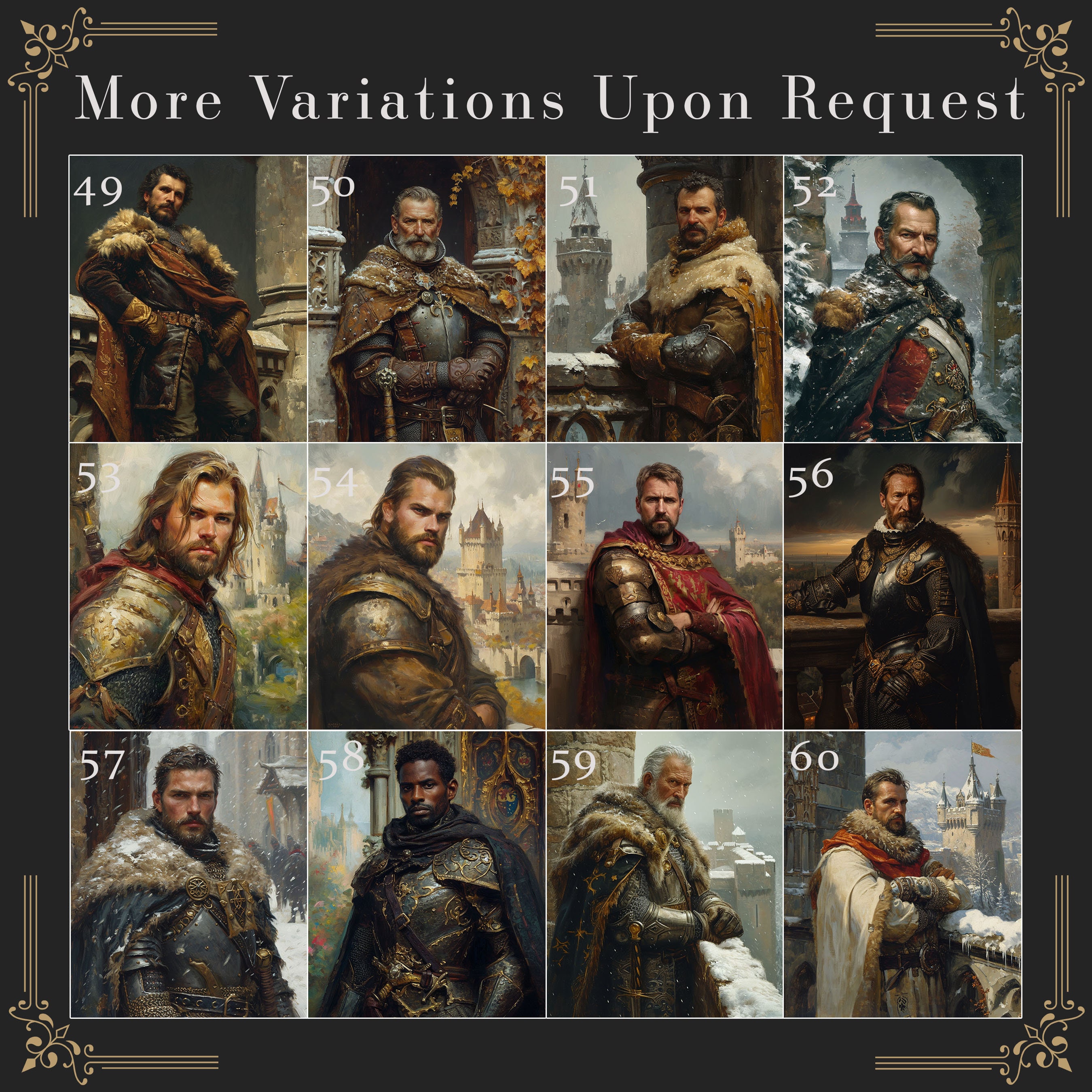 Custom Knight Portrait Painting From Photo, Crusader Knight, Historical ...