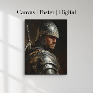 Medieval Fantasy Knight Portrait Oil Painting From Photo, Custom ...