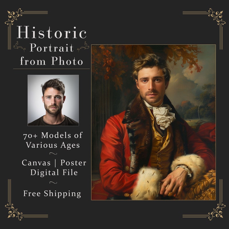 Historical Portrait - Etsy