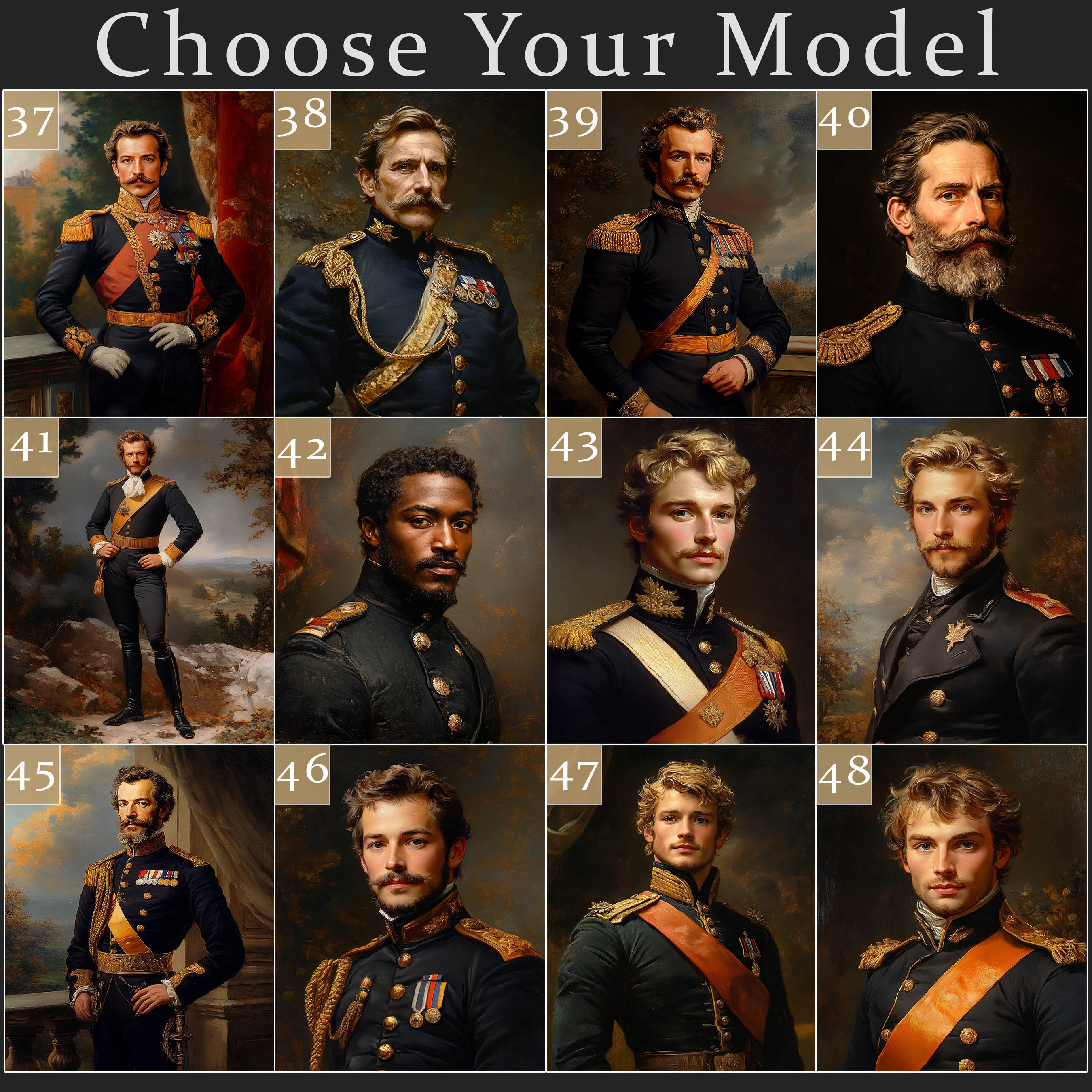 Custom Military Portrait Oil Painting From Photo, Victorian Portrait ...