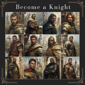 Custom Knight Portrait Painting From Photo, Crusader Knight, Historical ...