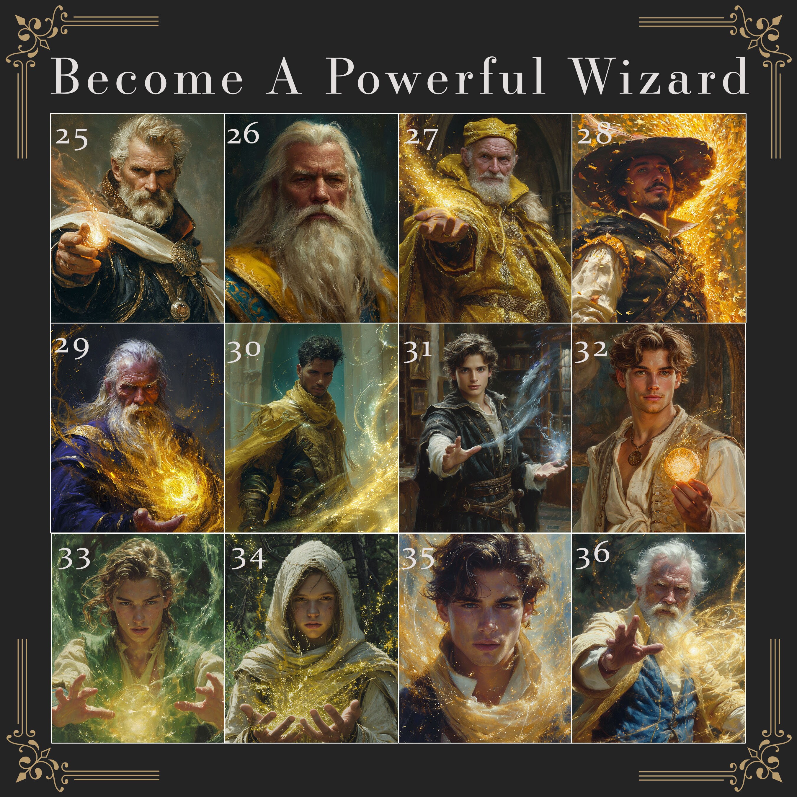 Custom Wizard Portrait Oil Painting From Photo, Custom Fantasy Portrait ...