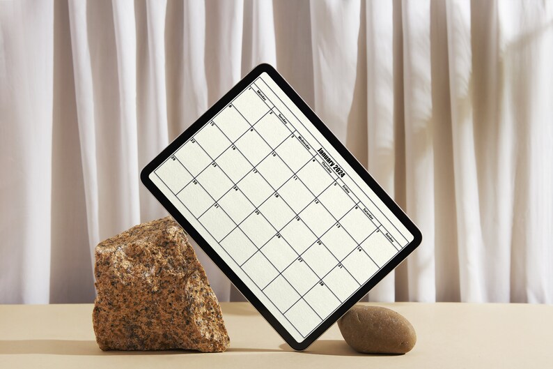 2024 Calendar, Printable, Minimalist Simple Calendar Planner, A4 Size ...