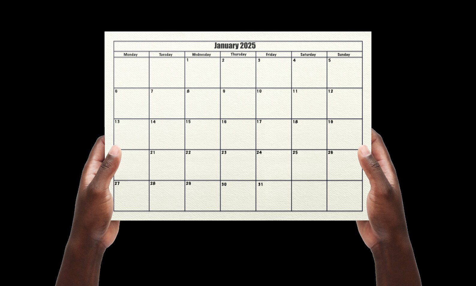 2025 Calendar, Printable, Minimalist Simple Calendar Planner, A4 Size ...