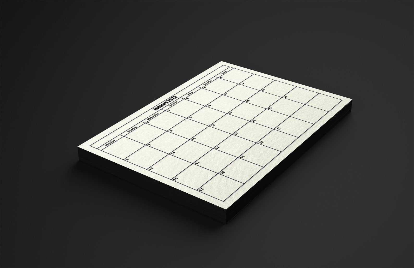 2025 Calendar, Printable, Minimalist Simple Calendar Planner, A4 Size ...