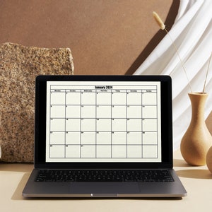 2024 Calendar, Printable, Minimalist Simple Calendar Planner, A4 Size ...