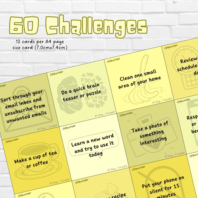 1 Day 1 Insight Cards Affirmation Quiz Challenge Life - Etsy UK