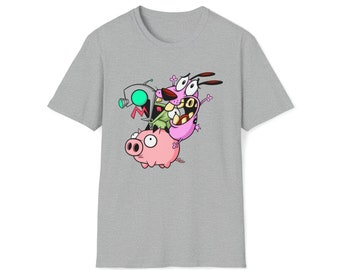 Gir Invader Zim and Courage the Cowardly Dog on Pig SVG,PNG,DXF by Tavo ...