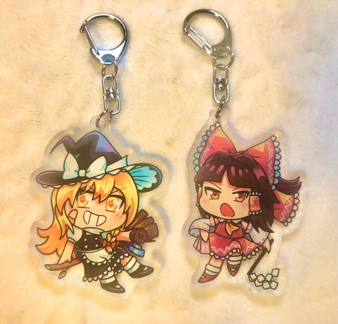 Touhou Project Reimu & Marisa Acrylic Keychains - Etsy