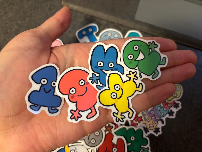 Small BFDI Algebralien Object Show Vinyl Stickers - Etsy