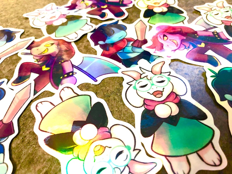 Deltarune Kris Susie Ralsei 2” Holographic Vinyl Stickers - Etsy