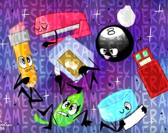 BFB X Enamel Pin BFDI - Object Show - Etsy