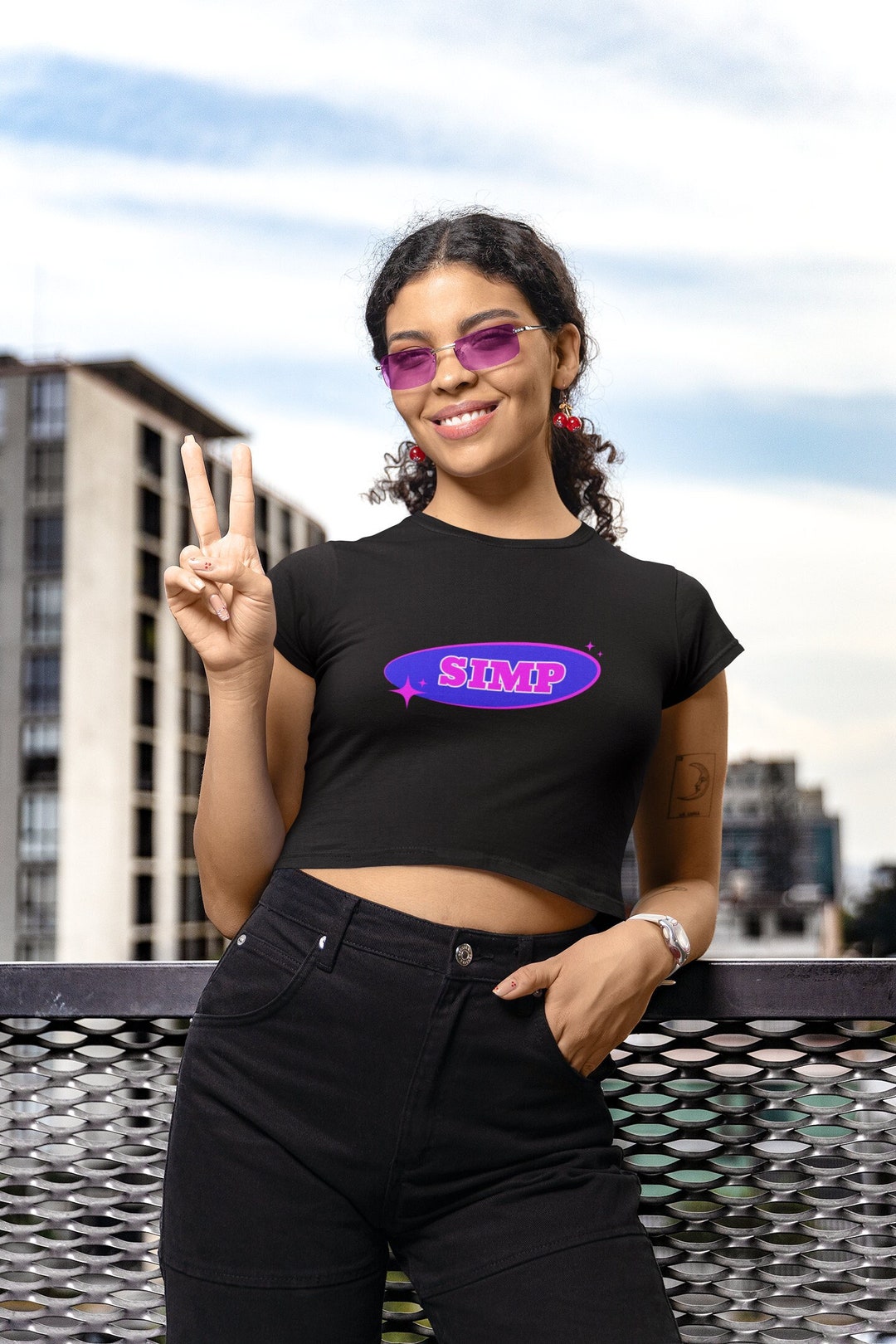 Simp Shirt Funny Y2K Baby Tee Meme Shirt Y2K Streetwear Graphic Top Y2K ...