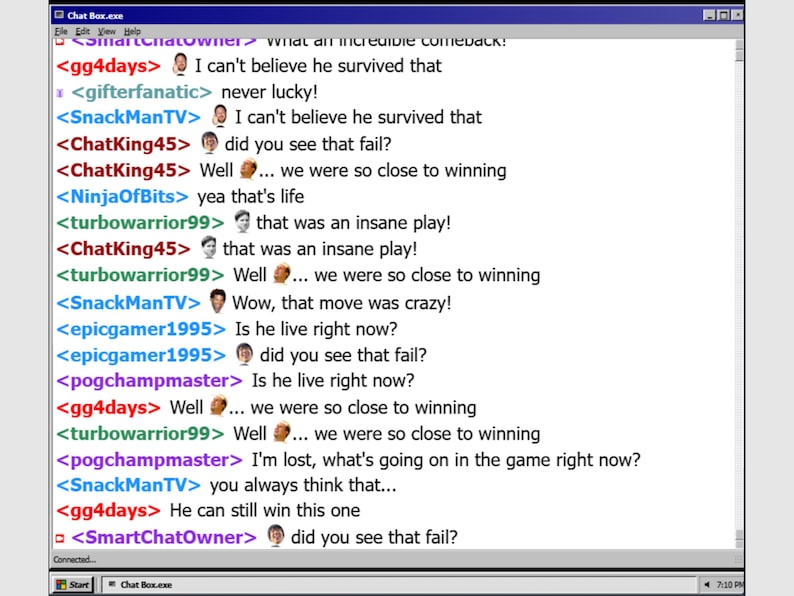 Windows 95 Retro Twitch Chat Widget, Animated UI (digital Download) - Etsy