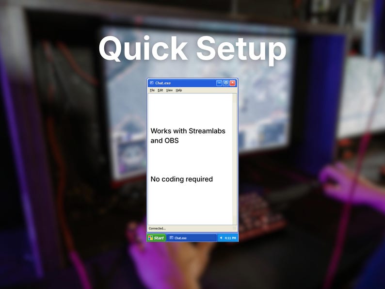 Windows XP Retro Twitch Chat Widget, Animated UI (digital Download) - Etsy