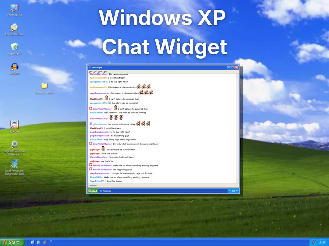 Windows XP Retro Twitch Chat Widget, Animated UI (digital Download) - Etsy